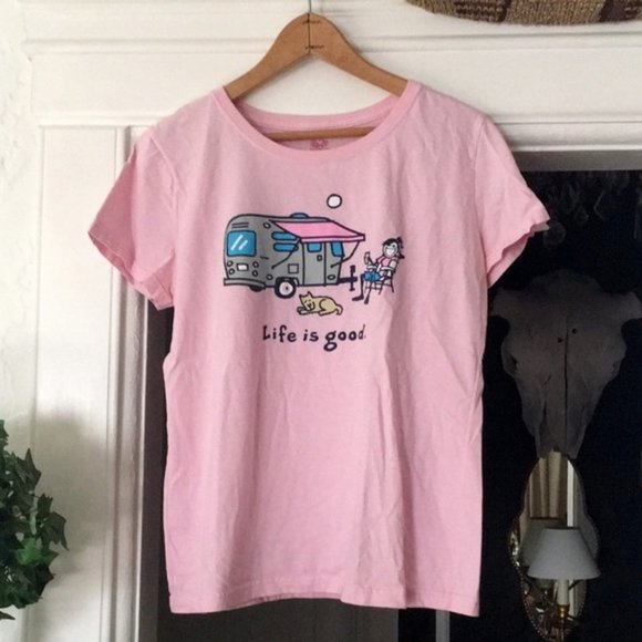 Life Is Good | Tops | Life Is Good Camping Crusher T Shirt | Poshmark